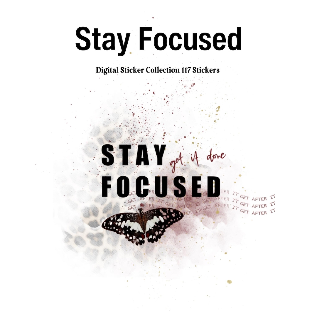 Focused Collection | Goals and Intentions Stickers | Goodnotes ...