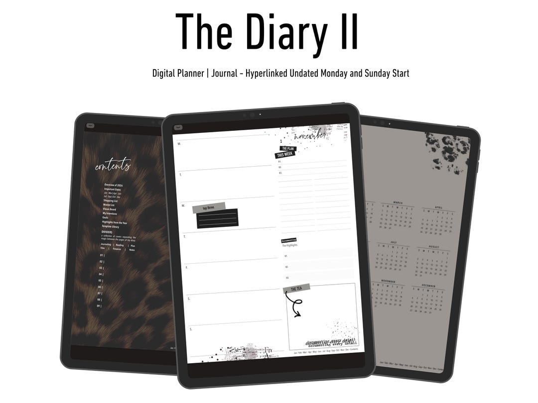 Diary II | Volume Two 2026 Digital Journal and Planner | Undated ...