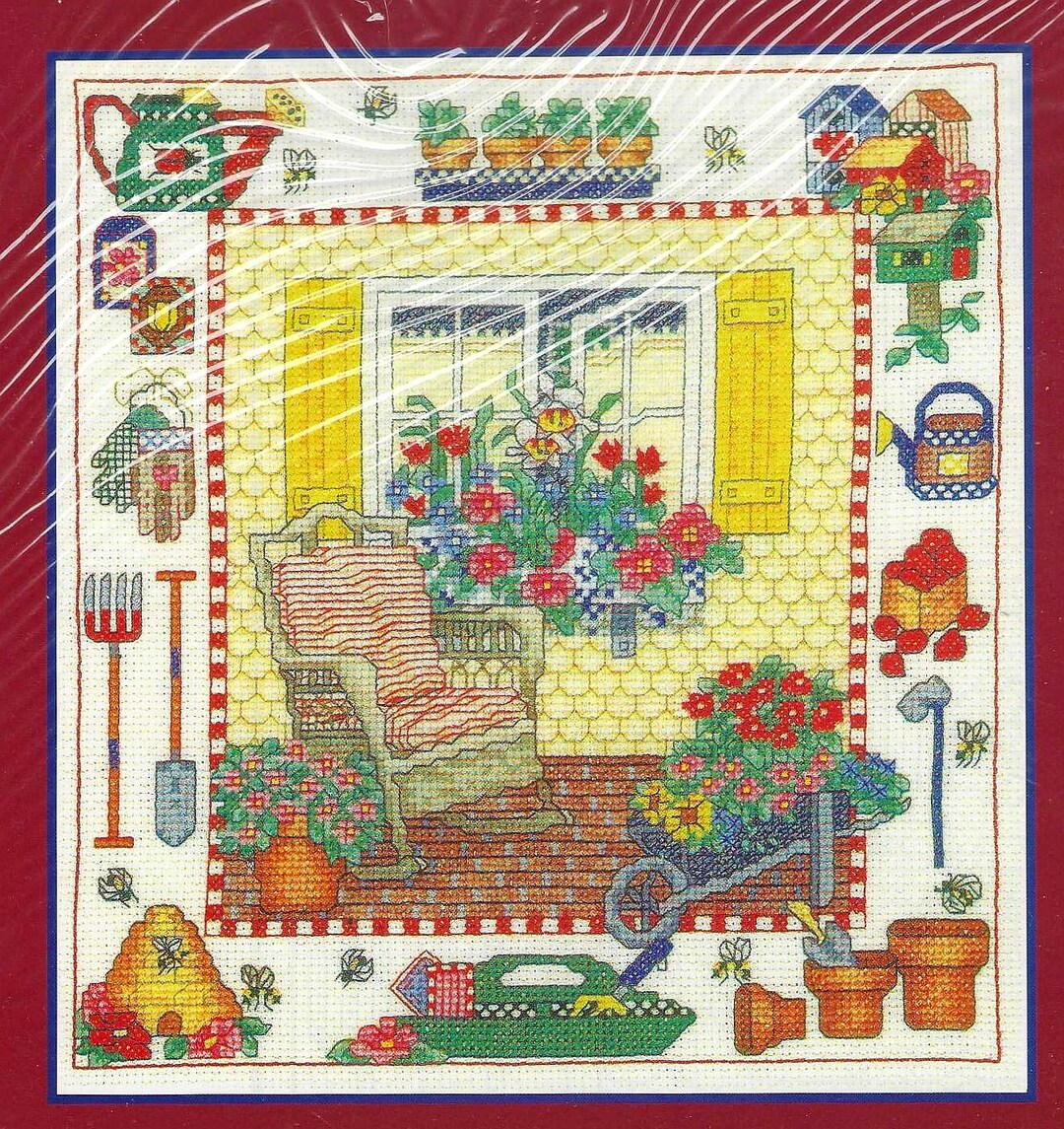 Bobbie G. Designs Garden Window Cross Stitch Pattern - Etsy