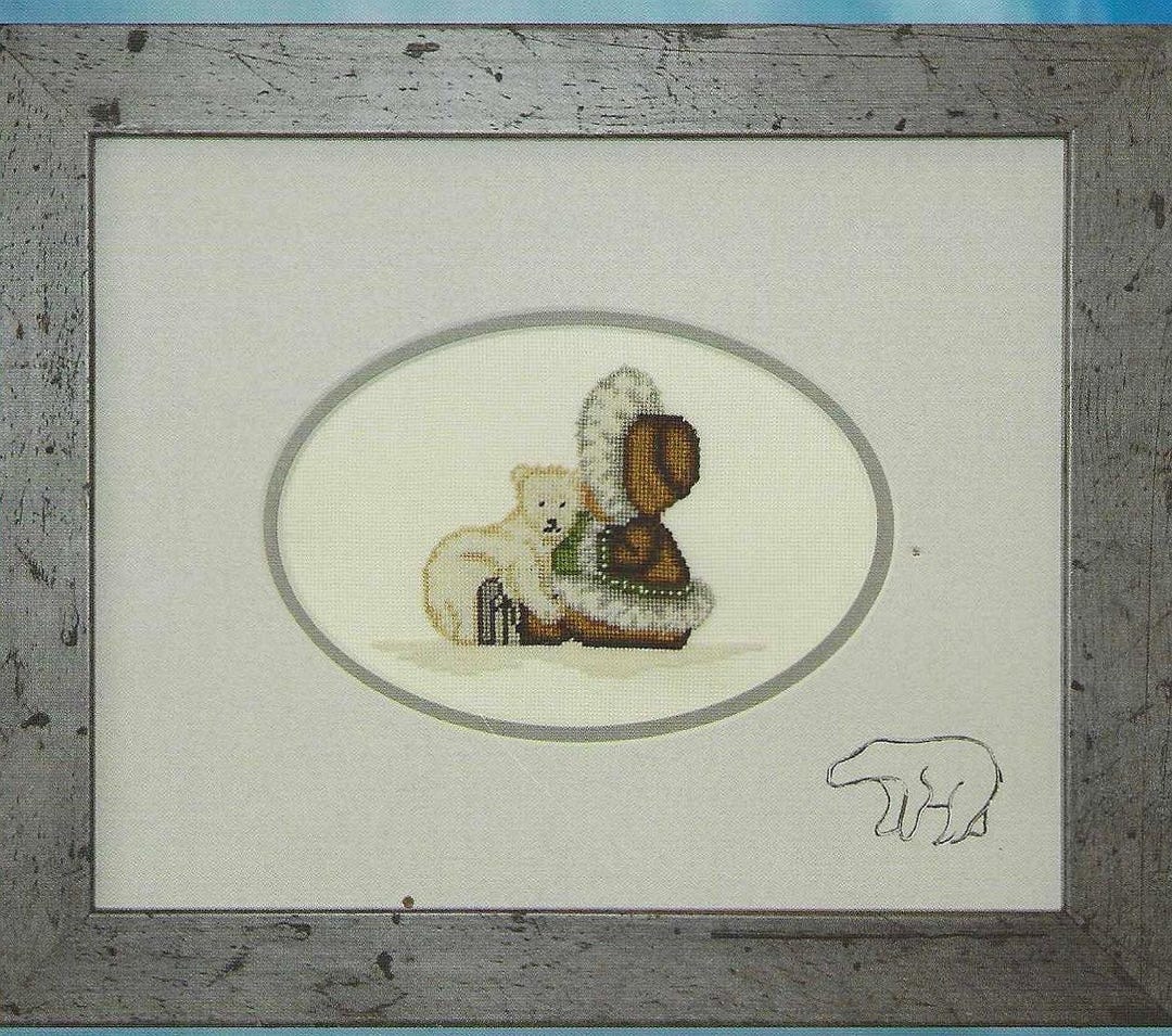Gitta's Charted Petit Point Nanuk & Bear Cross Stitch Pattern - Etsy