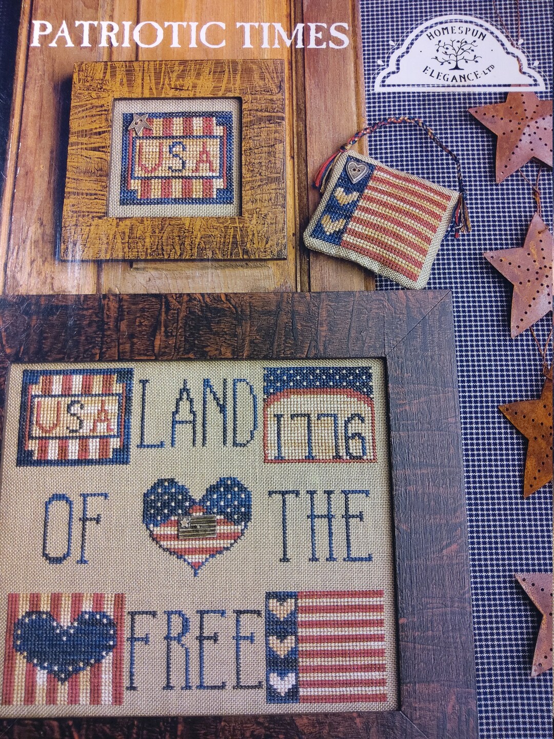 Homespun Elegance Patriotic Times by Sandra Sullivan Sampler Cross ...