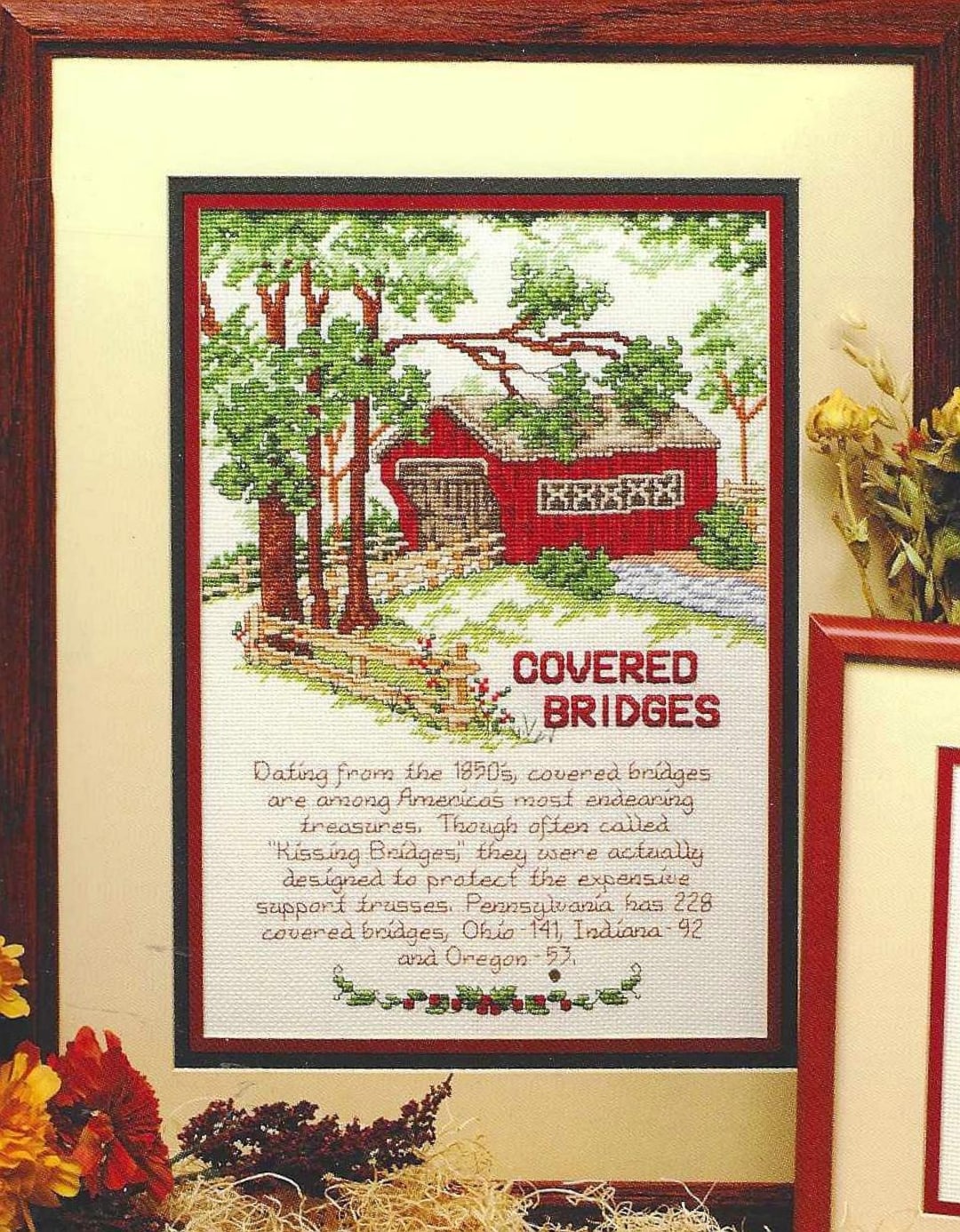 Covered Bridges Cross Stitch Pattern by True Colors Staff - Etsy