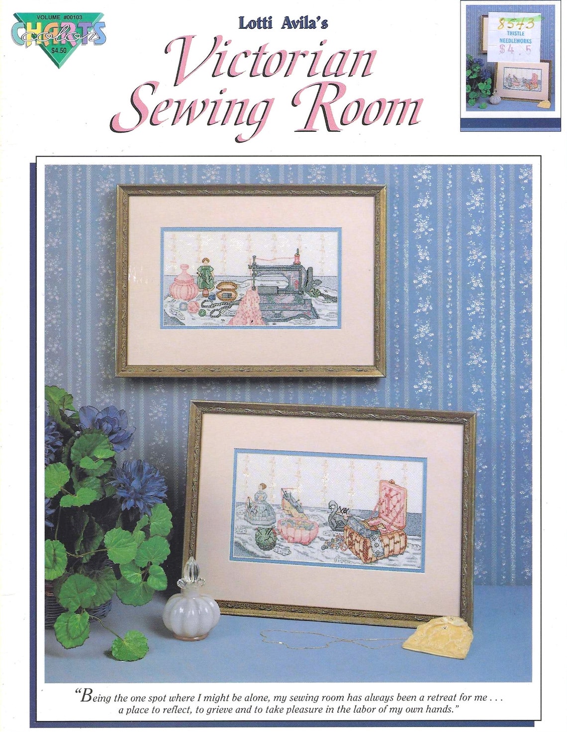 Color Charts Victorian Sewing Room by Lotti Avila Cross Stitch Pattern ...