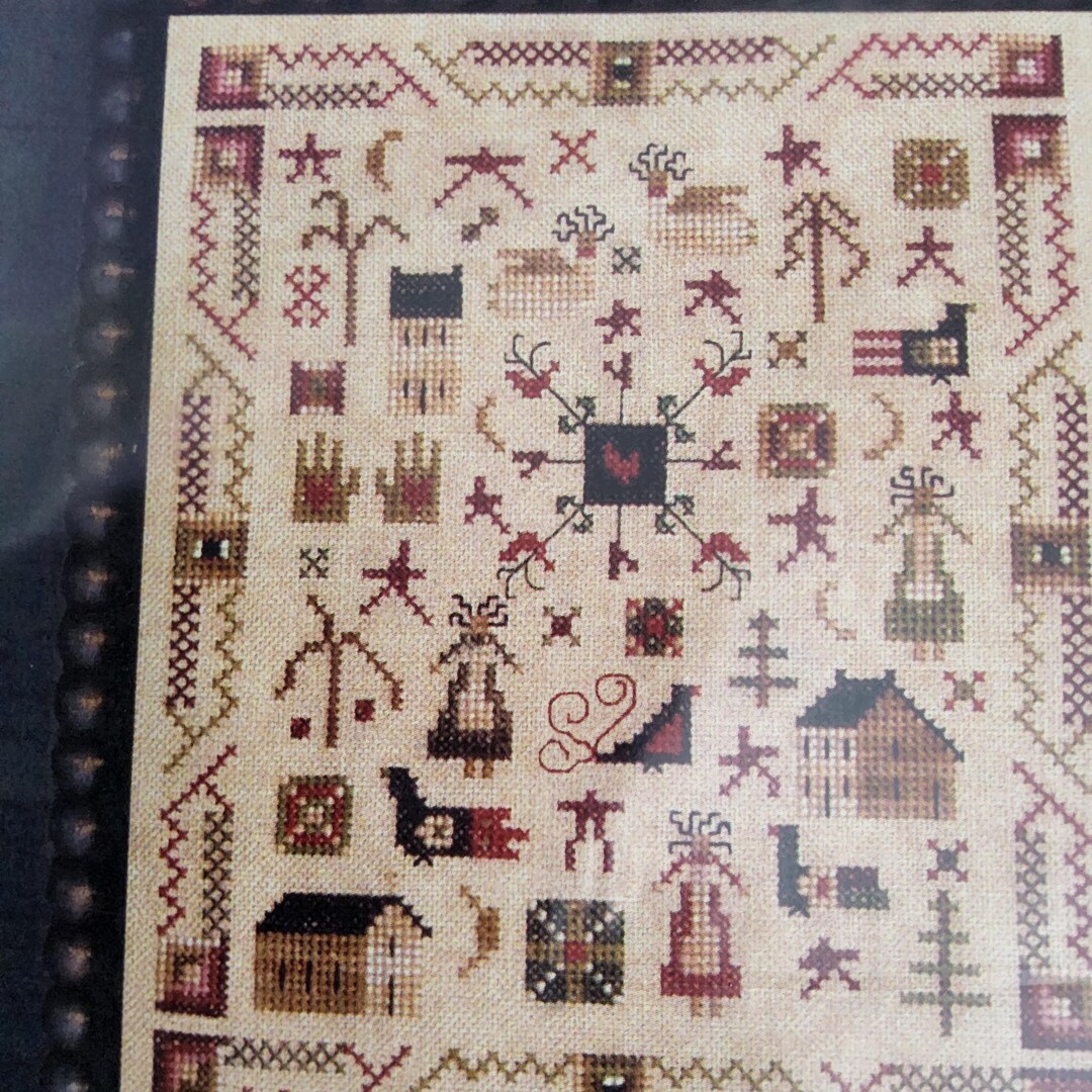 Prairie Moon Holiday Farm Cross Stitch Sampler by Barbara Syburg and Suzanne Shead OOP - Etsy