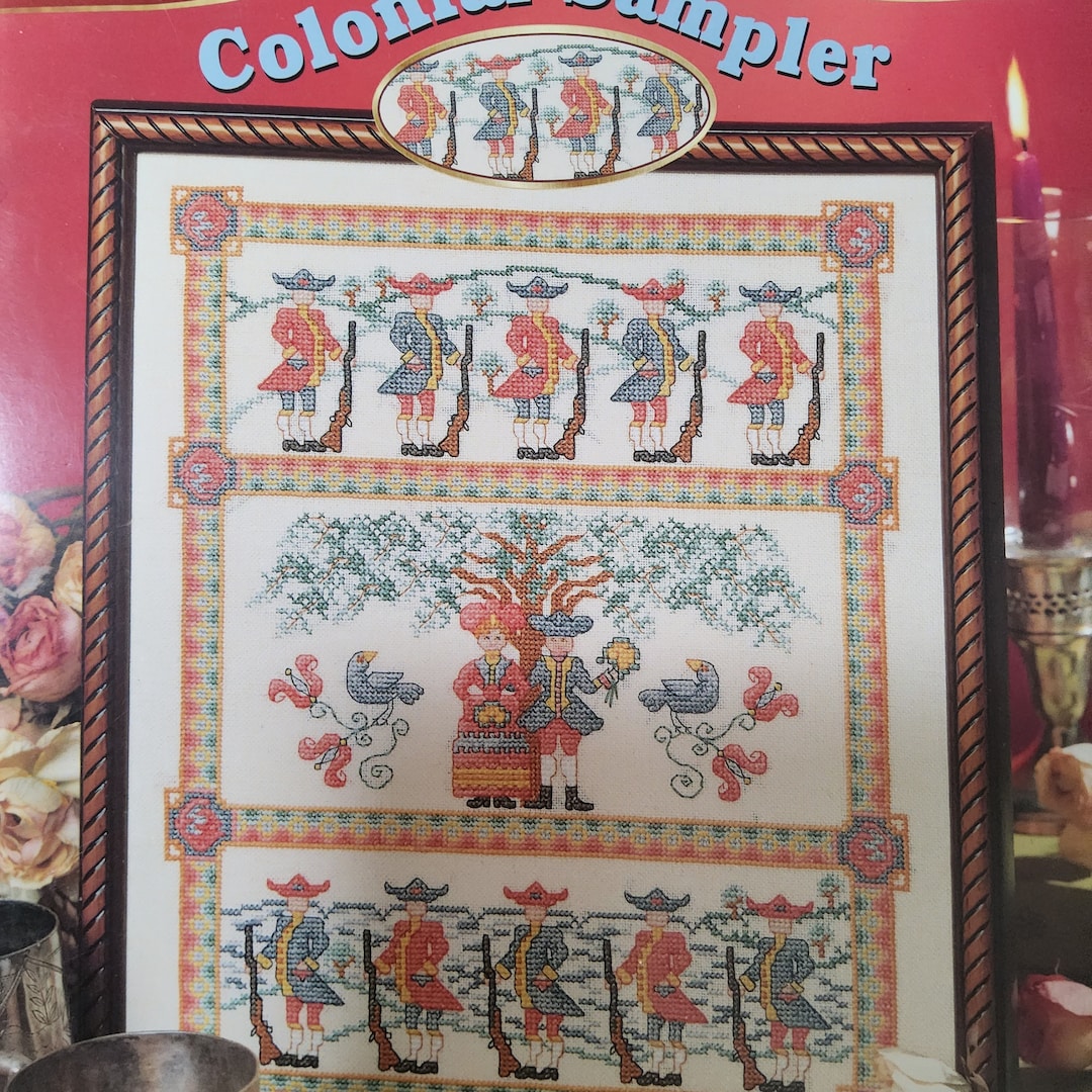 Stitchworld Colonial Sampler Cross Stitch Pattern by Sharon Pope OOP ...