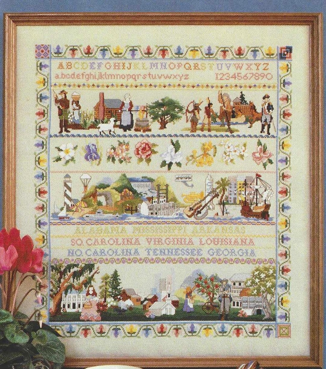 Ginger & Spice Southern Sampler Cross Stitch Patternby Ginger Dancull ...