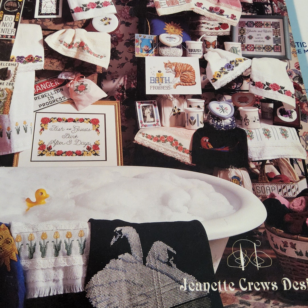 Jeanette Crews the Omnibook of Bed & Bath Cross Stitch Book 103 OOP New ...
