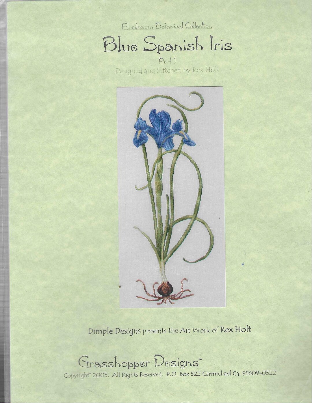 Dimple Designs Presents Grasshopper Designs Blue Spanish Iris Part 1 ...