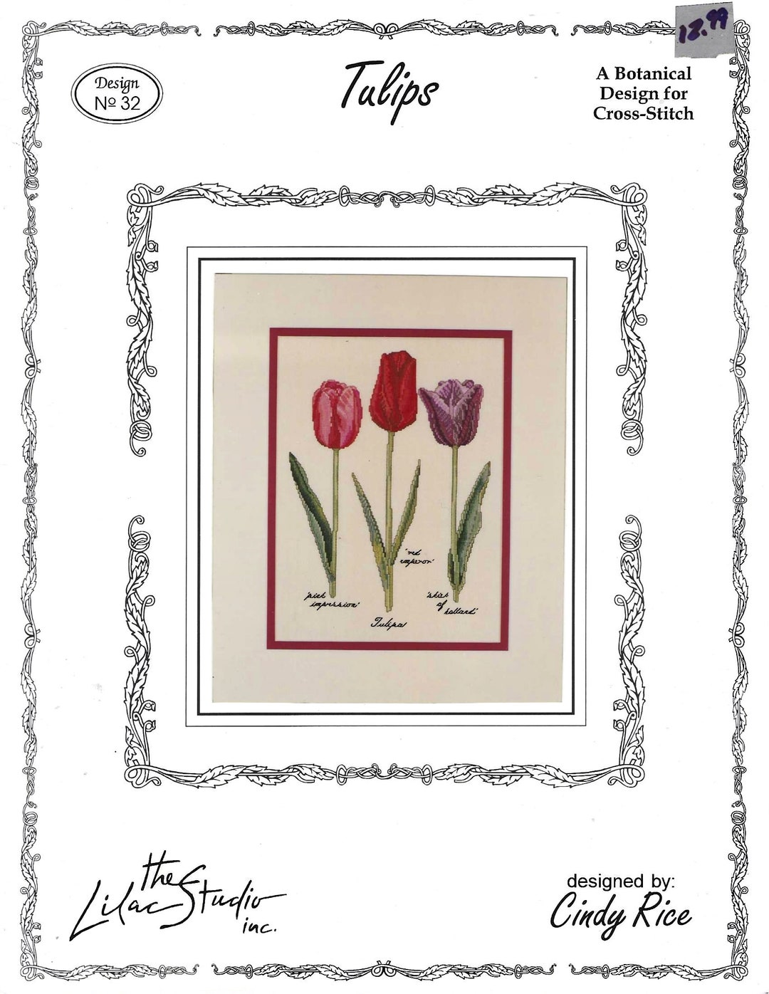 The Lilac Studio Tulips by Cindy Rice Cross Stitch HTF OOP New - Etsy