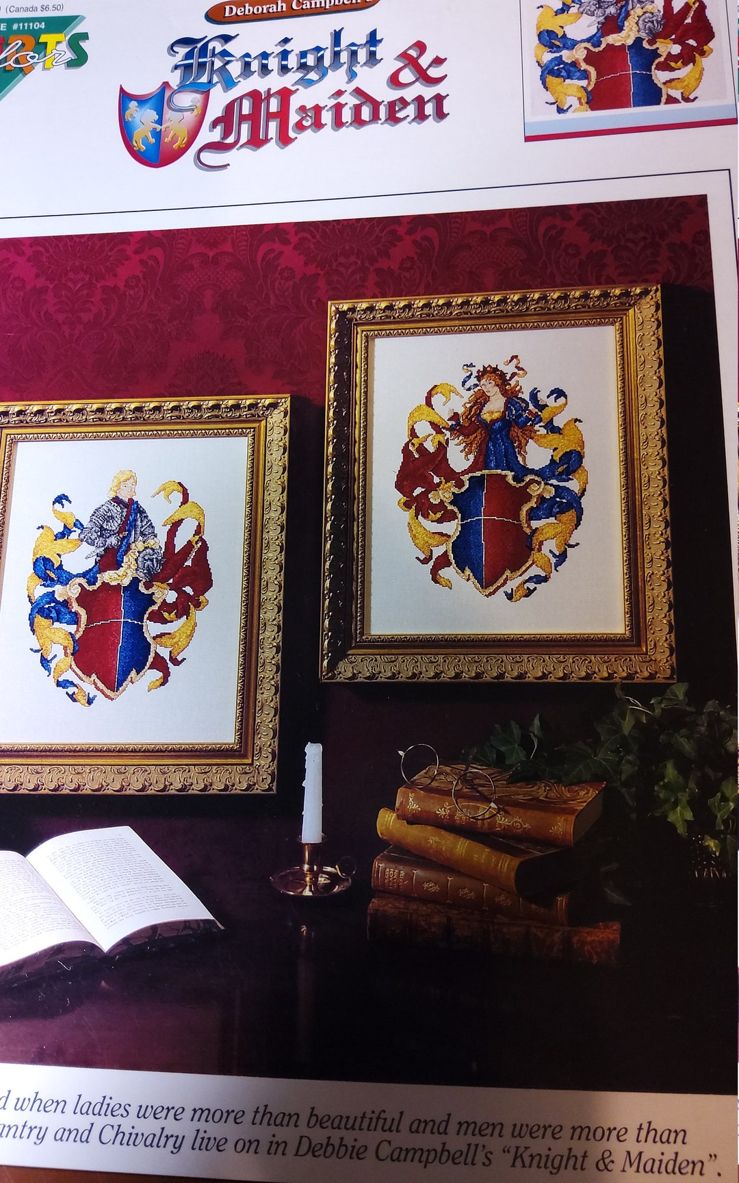 Color Charts Knight & Maiden Cross Stitch Pattern by Deborah Campbell ...