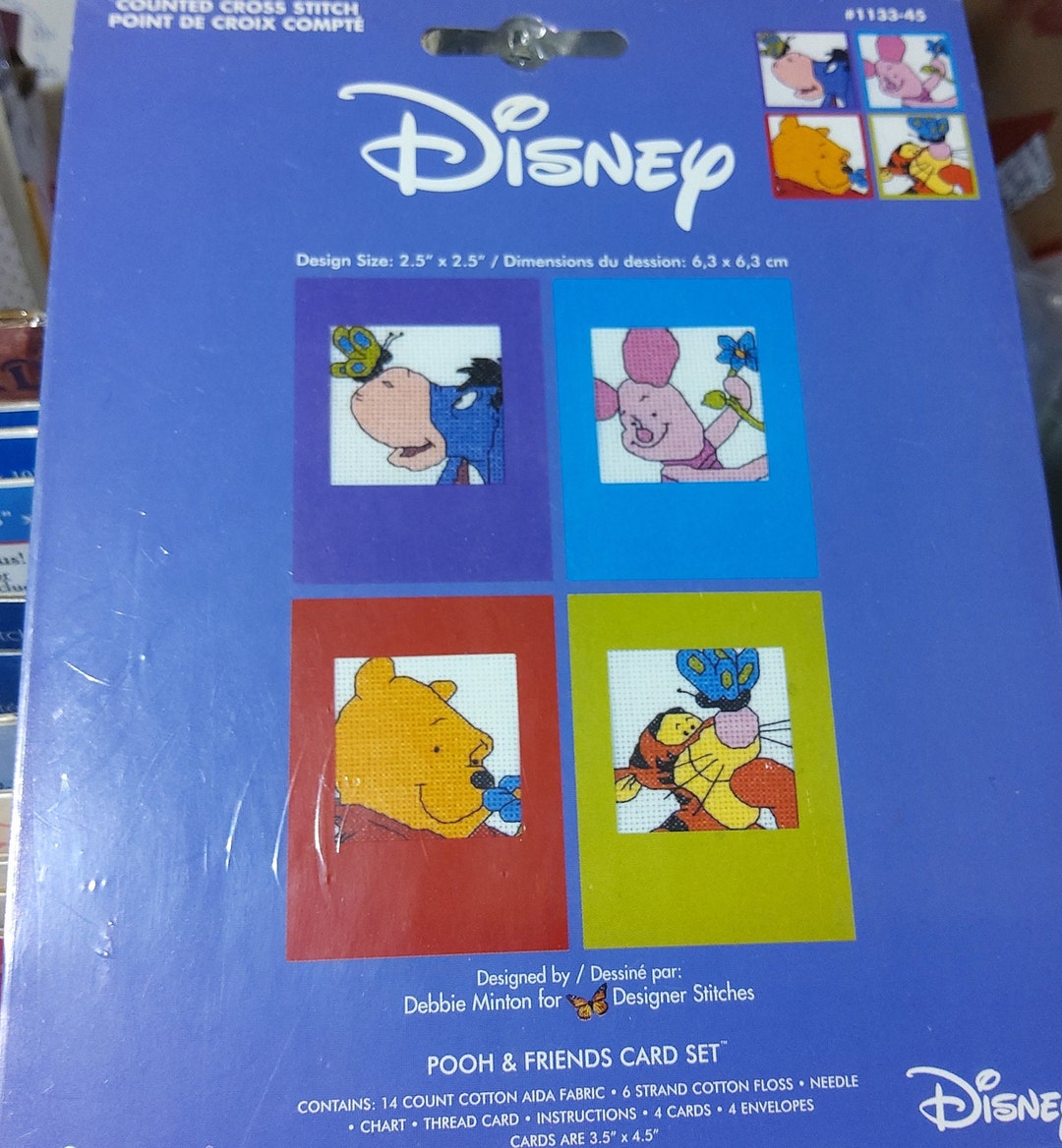 Janlynn D8sney's Pooh & Friends Card Set Cross Stitch Kit - Etsy
