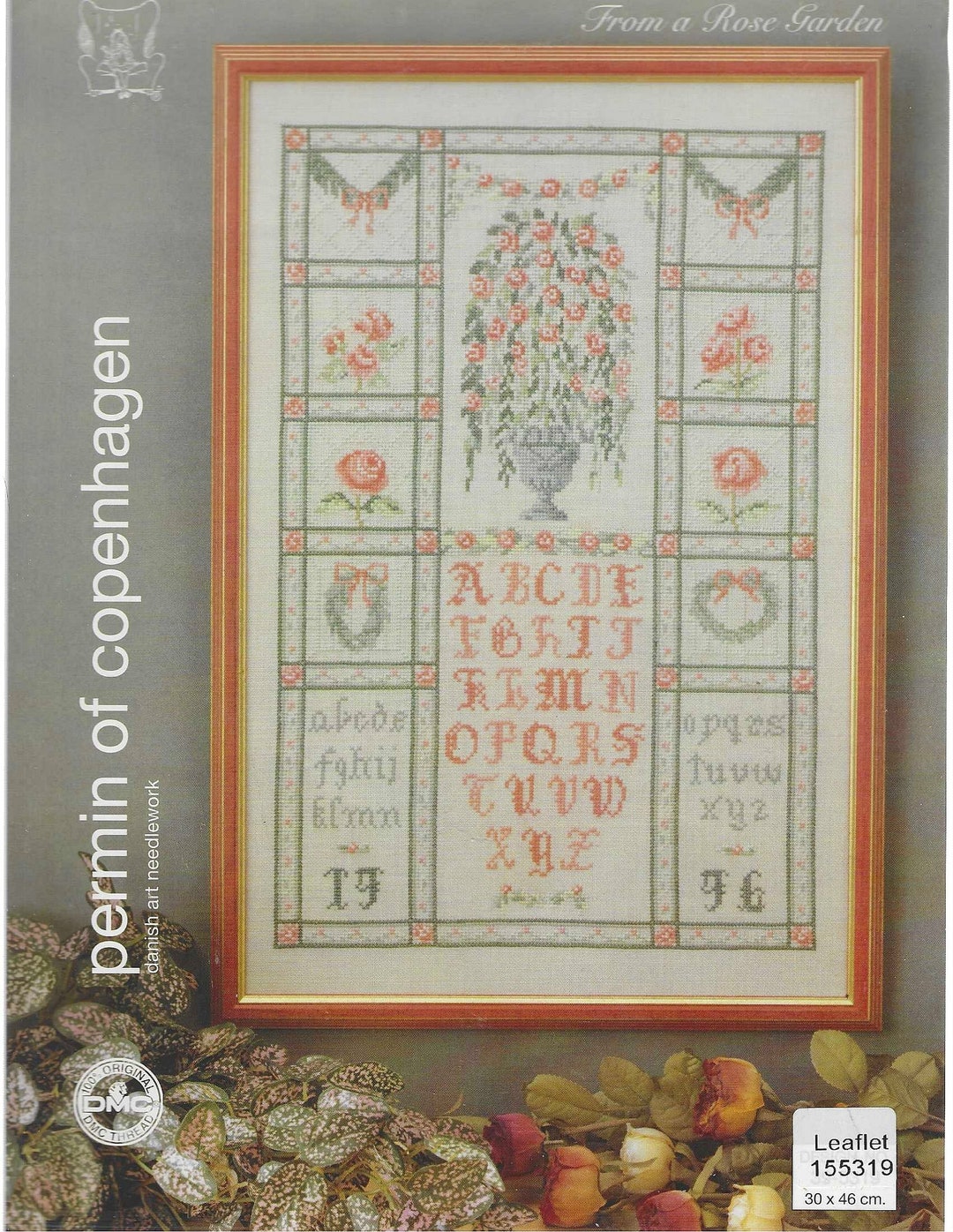 Permin of Copenhagen From A Rose Garden Sampler Cross Stitch Pattern ...
