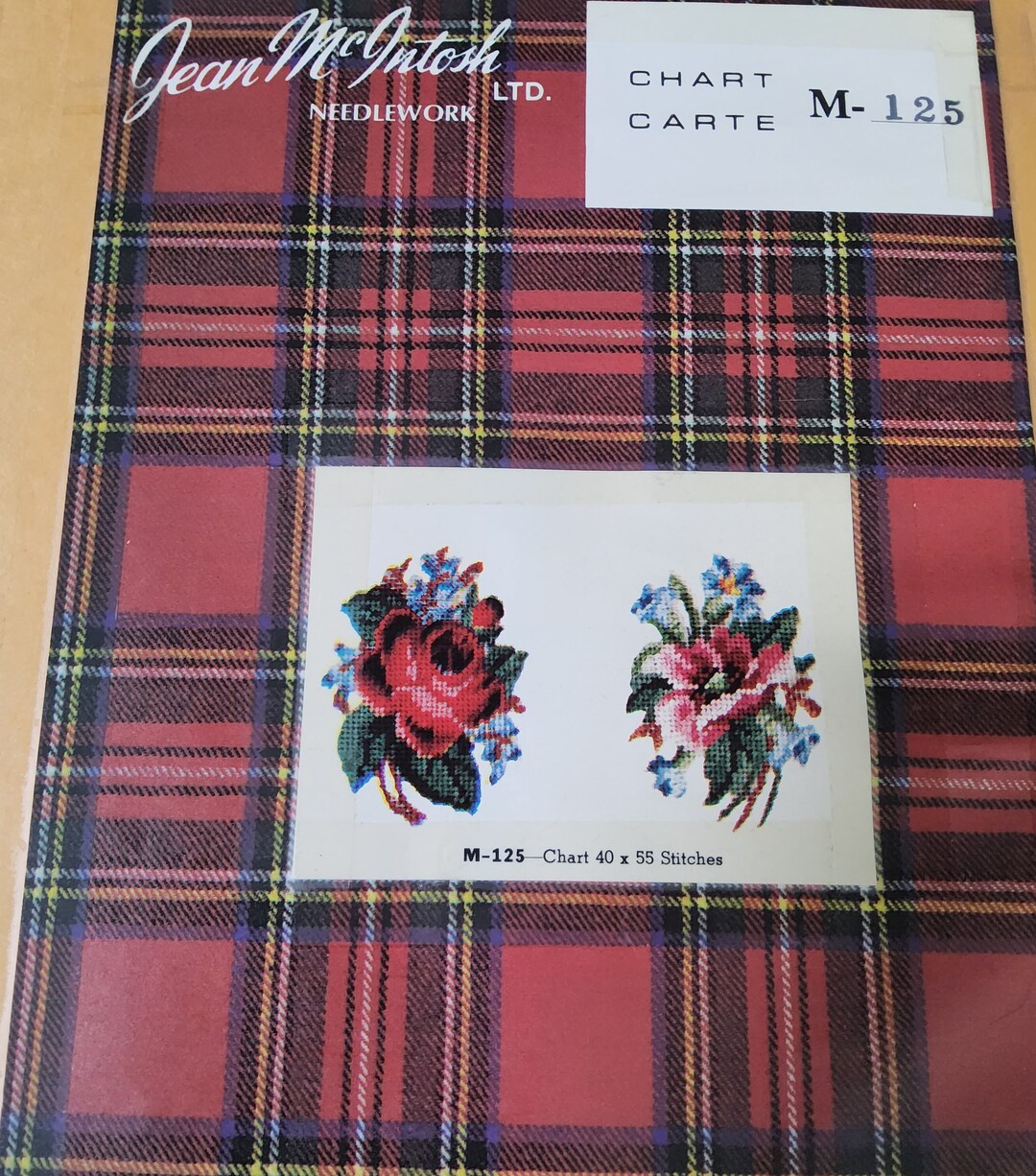 Jean Mcintosh Needworks 2 Floral Chart M-125 Cross Stitch Pattern OOP ...