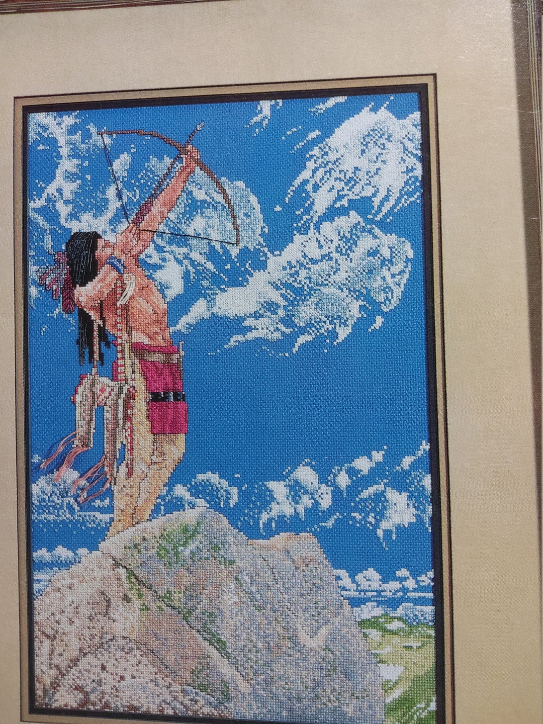 Color Charts Skyhunter Indian Cross Stitch Pattern by Richard Luce OOP - Etsy