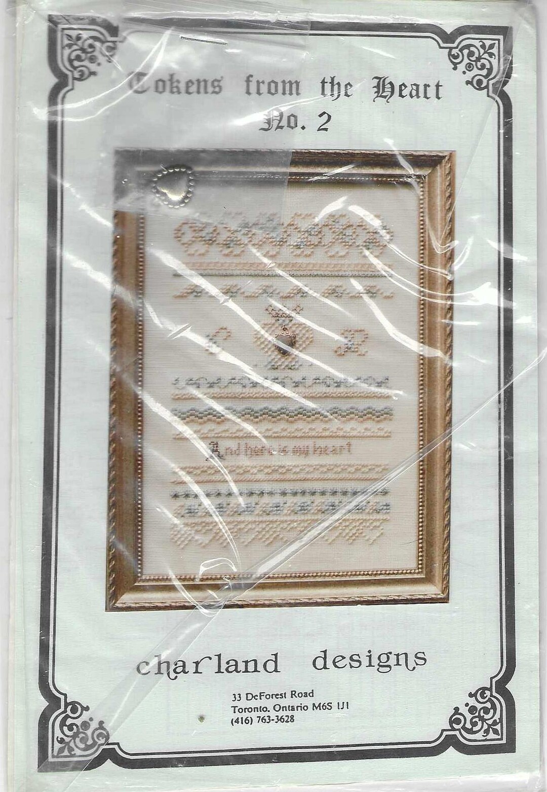 Charland Designs Tokens From the Heart No 2 Sampler Cross Stitch Pattern + Charm Free US ...
