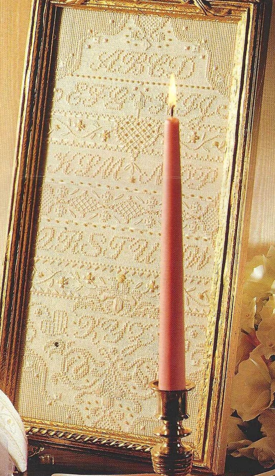 Cross Stitch and Country Crafts Better and Homes Gardens Whitework Elegance Sampler Pattern OOP ...