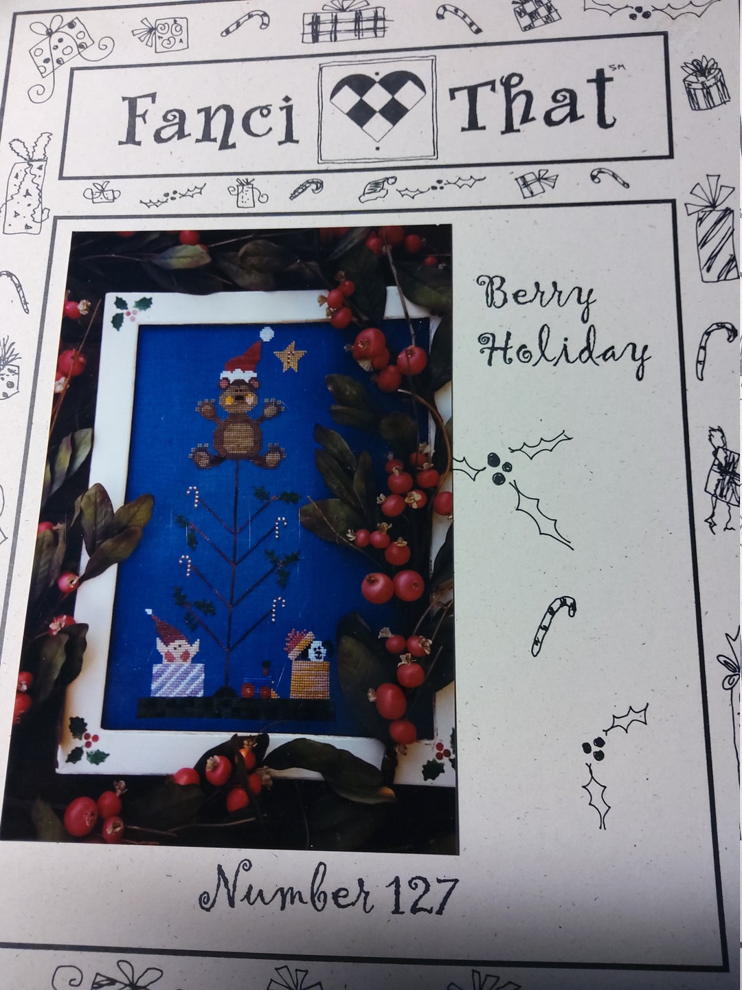 Fanci That Berry Holiday Cross Stitch Sampler Pattern No 127 - Etsy