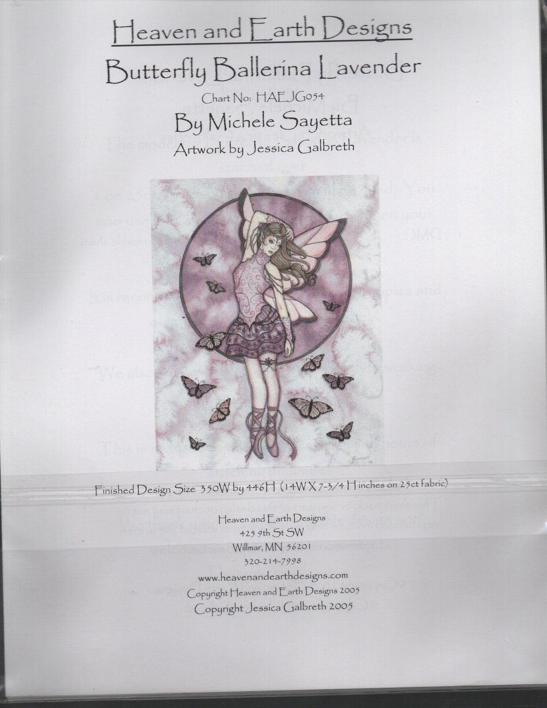 Heaven and Earth Designs Butterfly Ballerina Lavender Fairy Artist ...