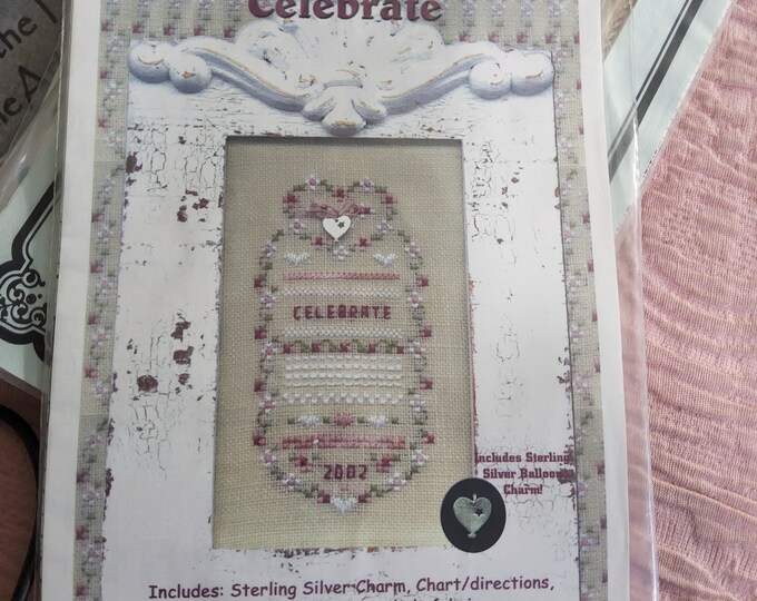 Charland Designs Little Darlings Celebrate Sampler Cross Stitch Pattern Specialty Threads ...