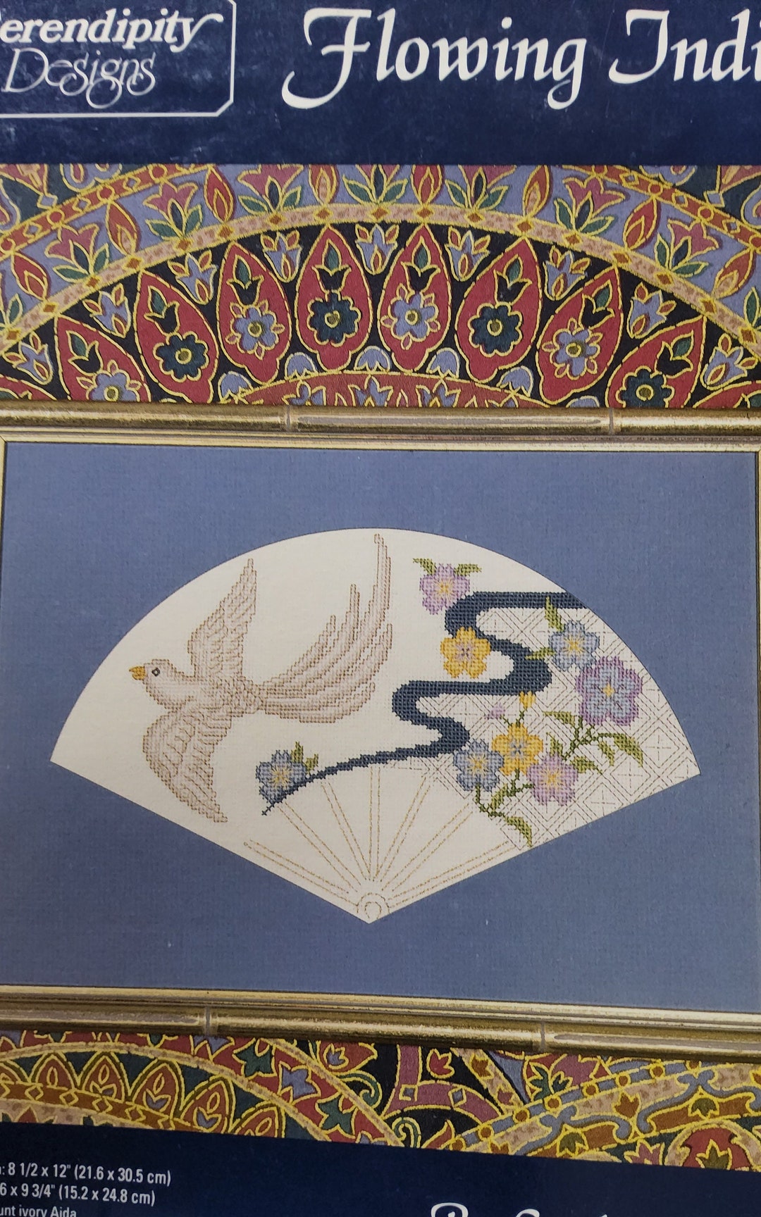 Serendipity Designs Flowing Indugo Cross Stitch Pattern by - Etsy