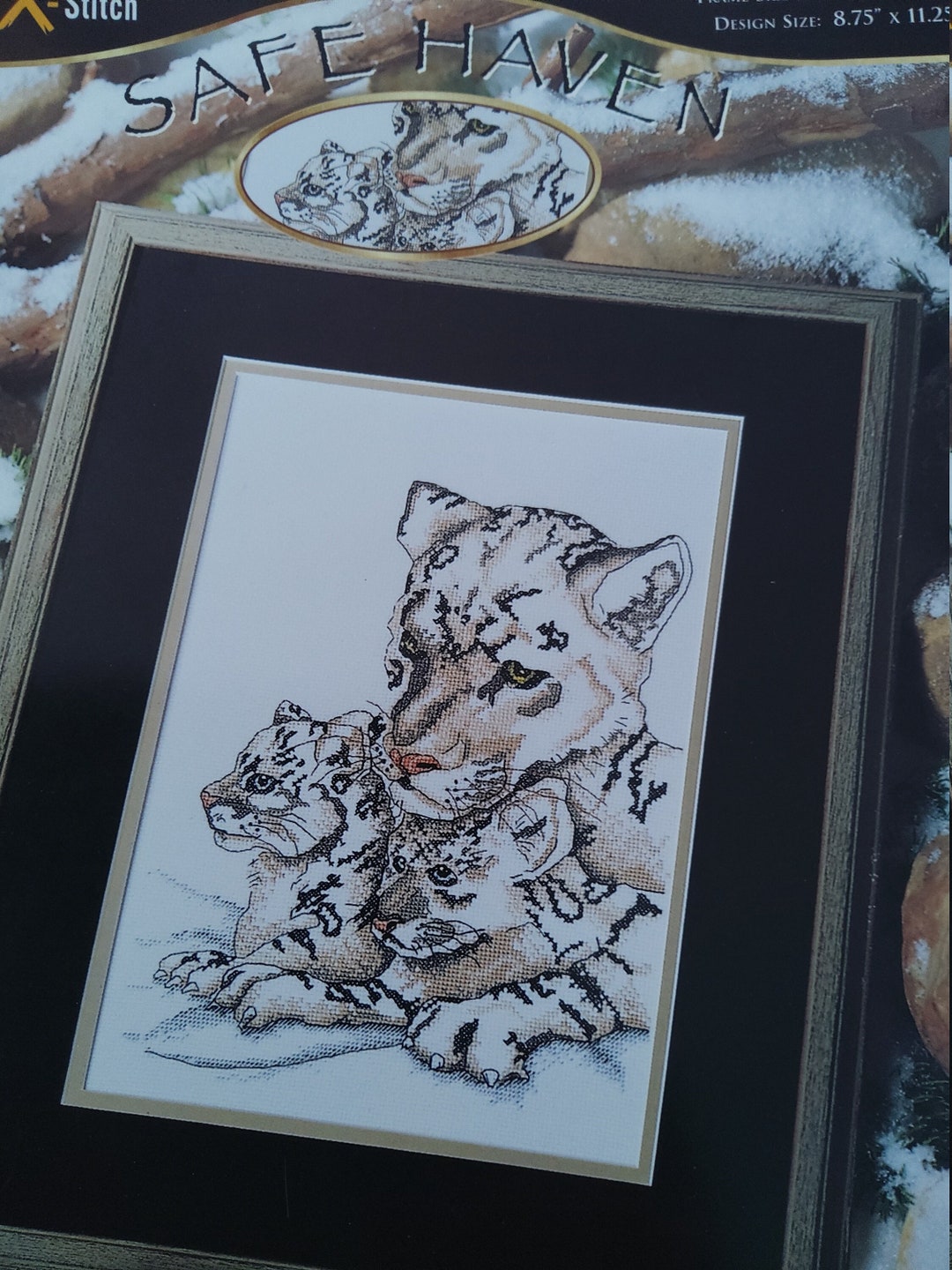 Stitchworld Safe Haven Snow Leopard Stitch Pattern by Licia Lewis OOP ...