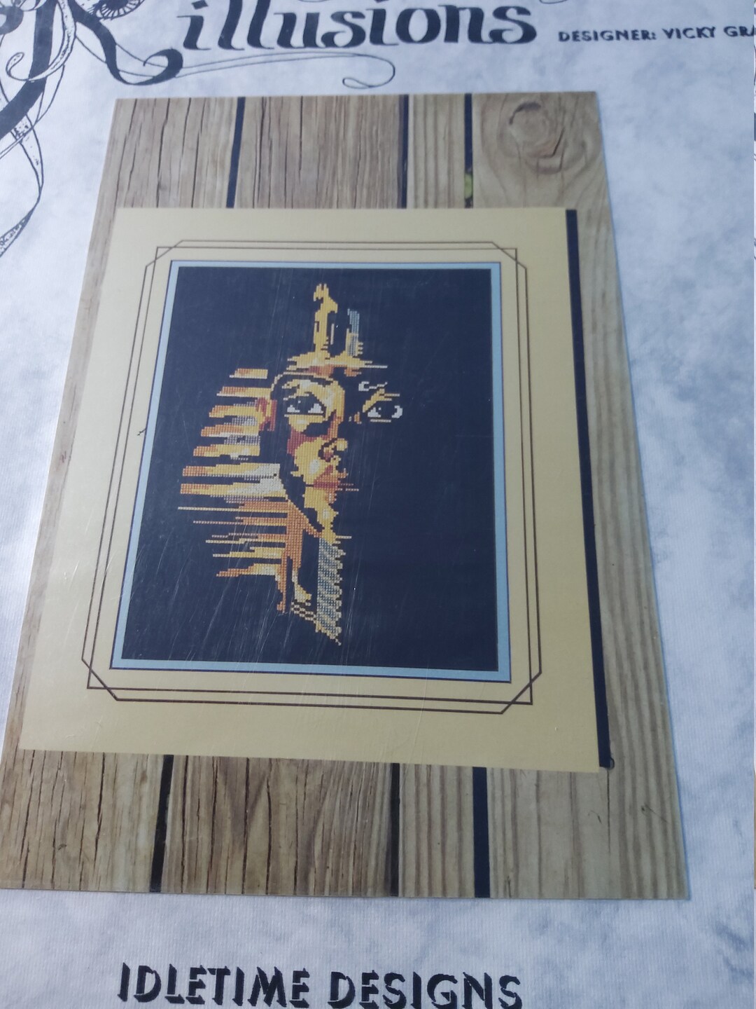 Fanta Cat Illusions Tut's Gold Mask Cross Stitch Pattern by Vicky ...