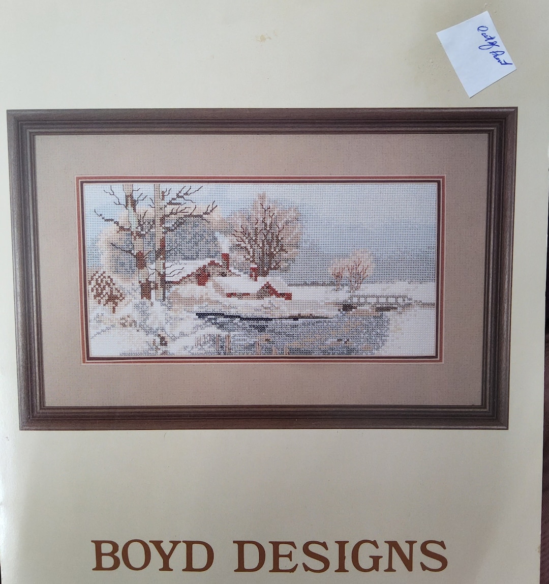 Boyd Designs Winter Scene Cross Stitch Pattern by Richard Boyd OOP - Etsy