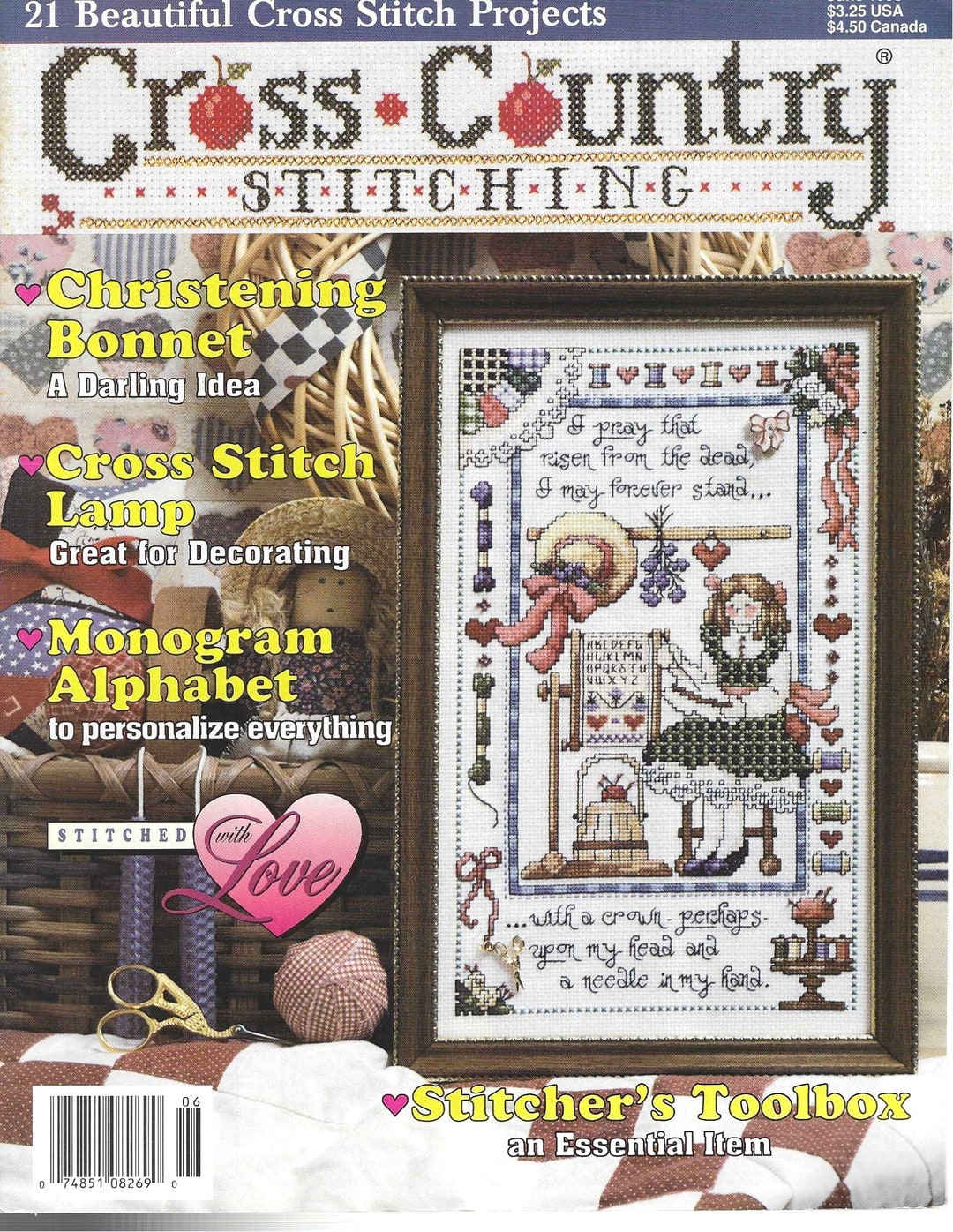 Cross Country Stitching June 1995 Cross Stitch Magazine OOP - Etsy