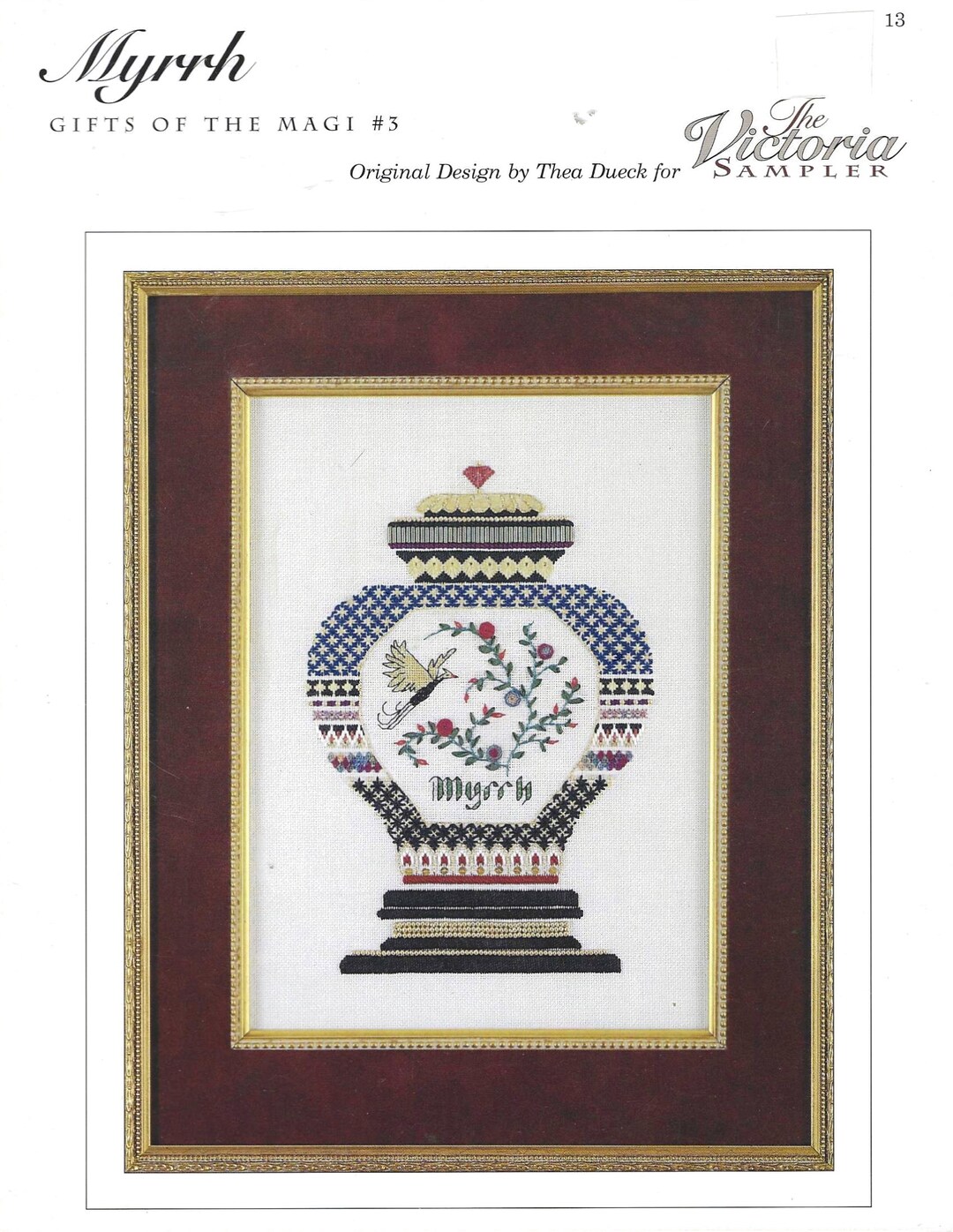 The Victoria Sampler Myrrh Gifts of the Magi Part 3 Cross Stitch by ...