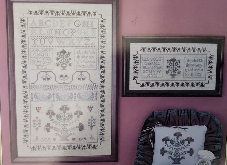 Antique Floral Sampler Cross Stitch Pattern by Mill Hill - Etsy
