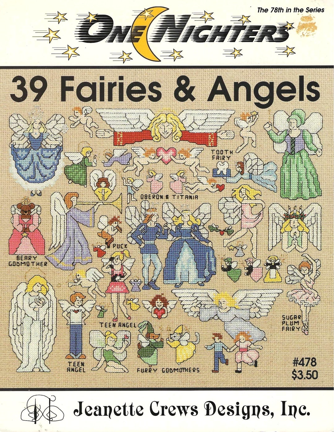 Jeanette Crews 39 Fairies & Angels One Nighters Cross Stitch OOP New - Etsy
