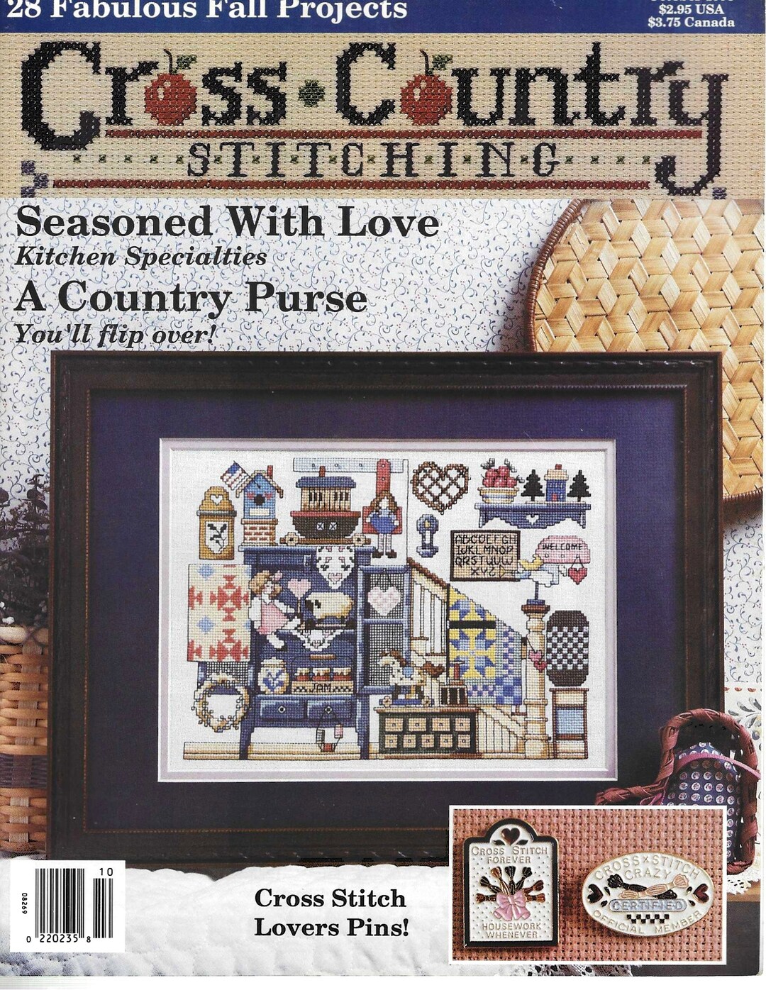Cross Country Stitching October 1993 Cross Stitch Magazine OOP - Etsy
