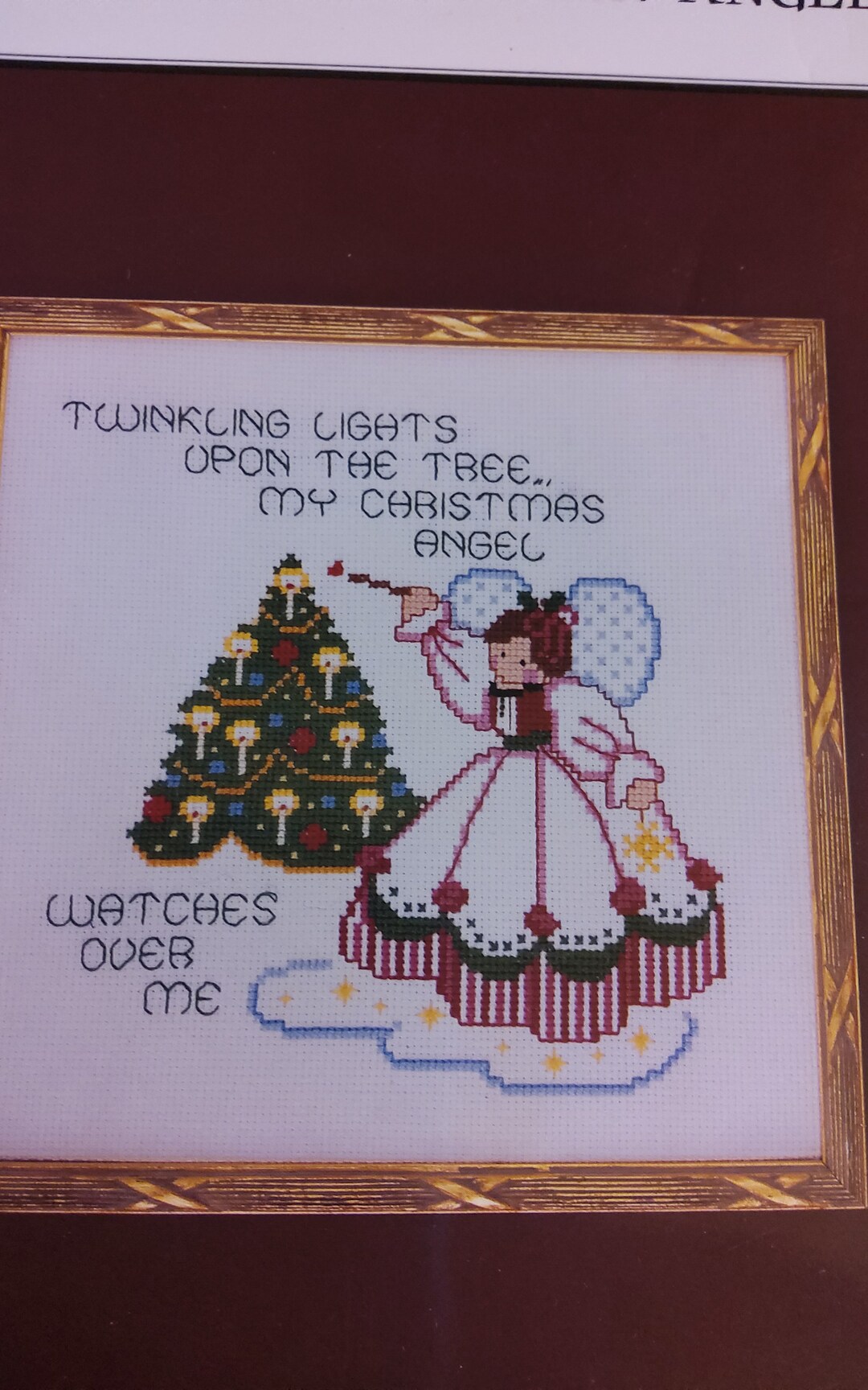 Astor Place Peasant Christmas Guardian Angel Cross Stitch Pattern OOP ...