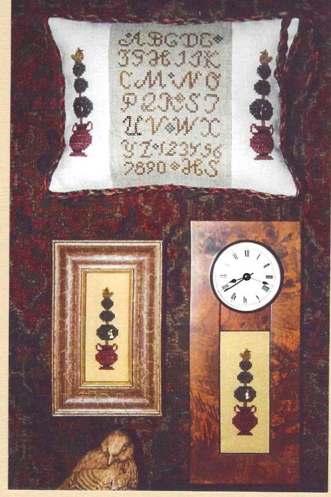 Hollis Designs Topiary I Partridge & Sampler Cross Stitch by Hollis ...