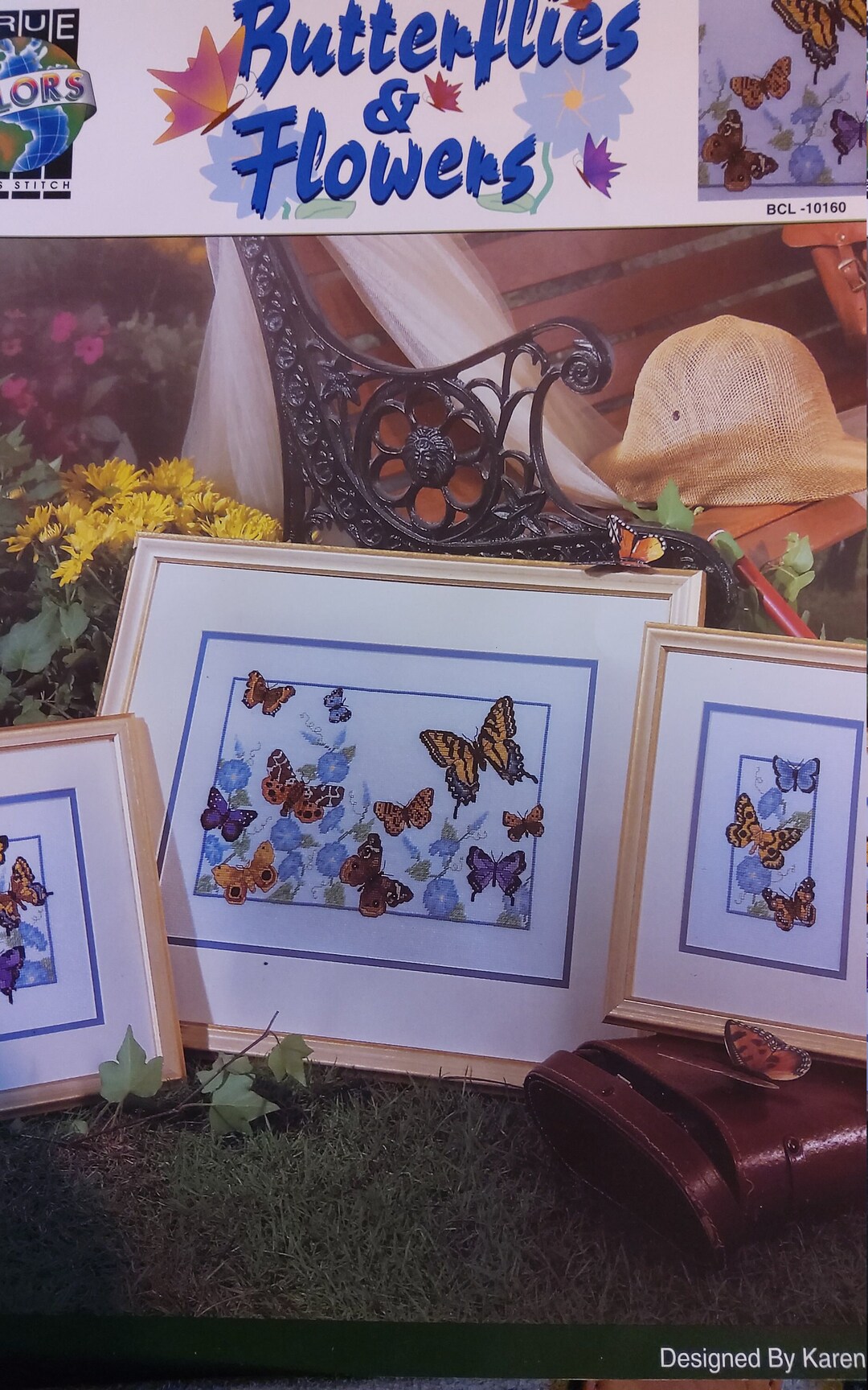 True Colors Butterflies & Flowers Cross Stitch Pattern by Karen Bowdish ...