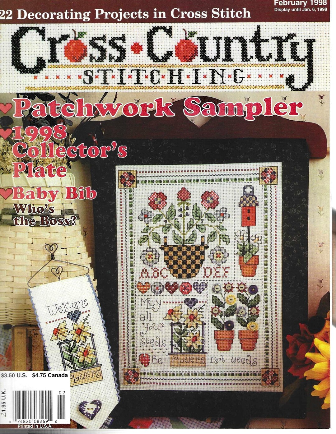 Cross Country Stitching Magazine February 1998 OOP - Etsy