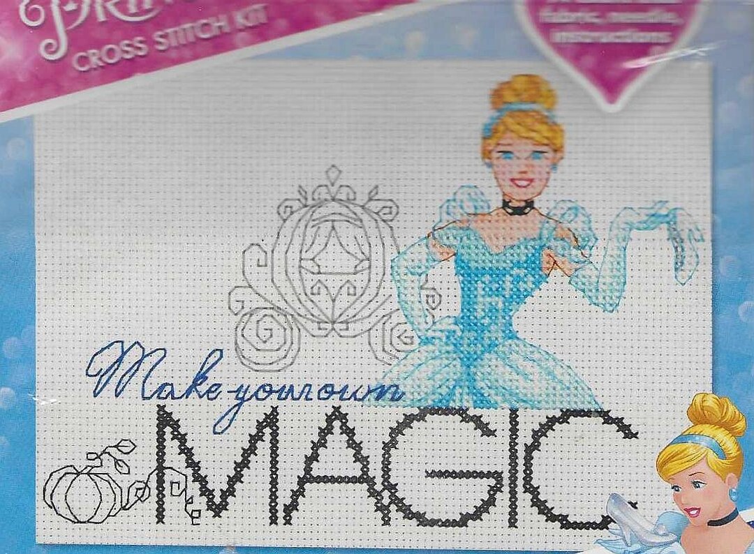 Dimensions Disney Cinderella Make Your Own Magic Cross Stitch Kit - Etsy
