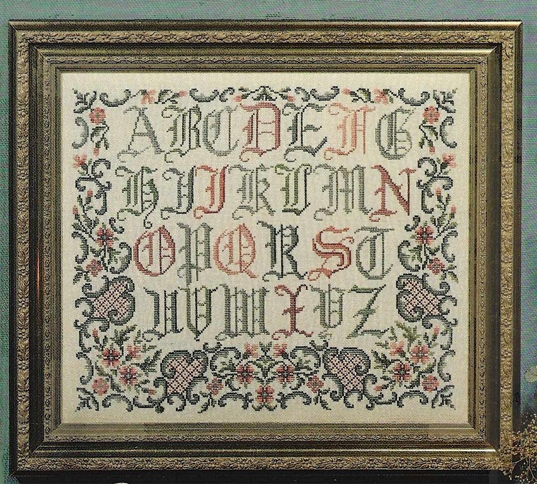 Pat Rogers an English Alphabet Sampler Cross Stitch Pattern OOP - Etsy