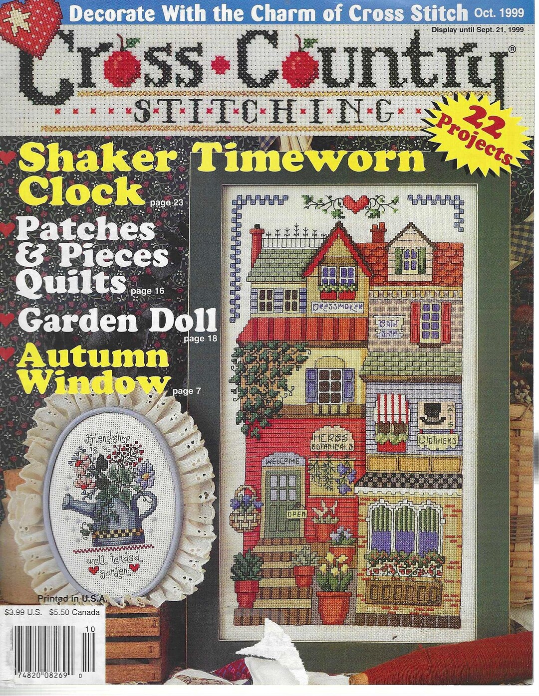 Cross Country Stitching October 1999 Cross Stitch Magazine - Etsy