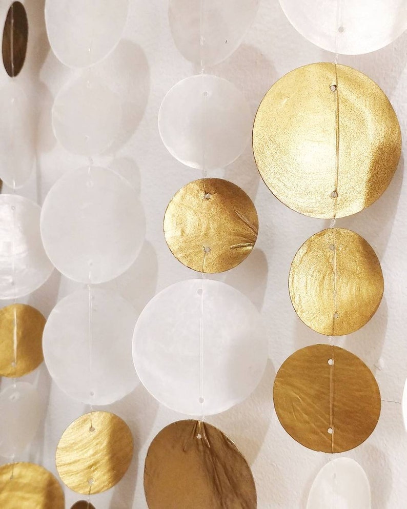 Glamorous Gold Capiz Shell Curtain Natural Capiz Shell - Etsy
