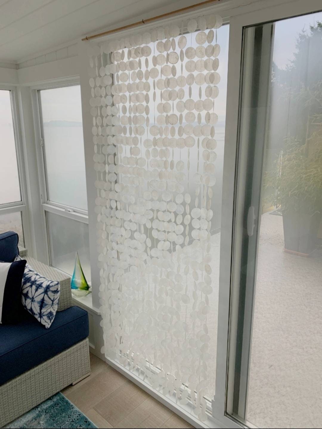 ROUND Customized Boho Capiz Shells Doorway Curtain Beaded - Etsy