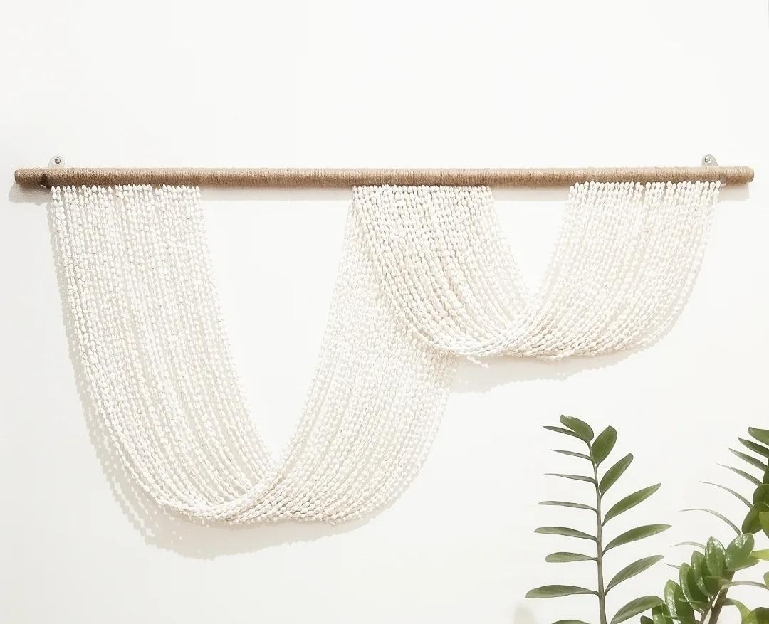 Large White Shell Wall Hanging, Sea Shells Wall Art, Broken White Shell ...