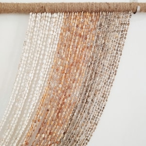 Large Boho Sea Shells Wall Hanging, Sea Shells Wall Art, Broken White ...