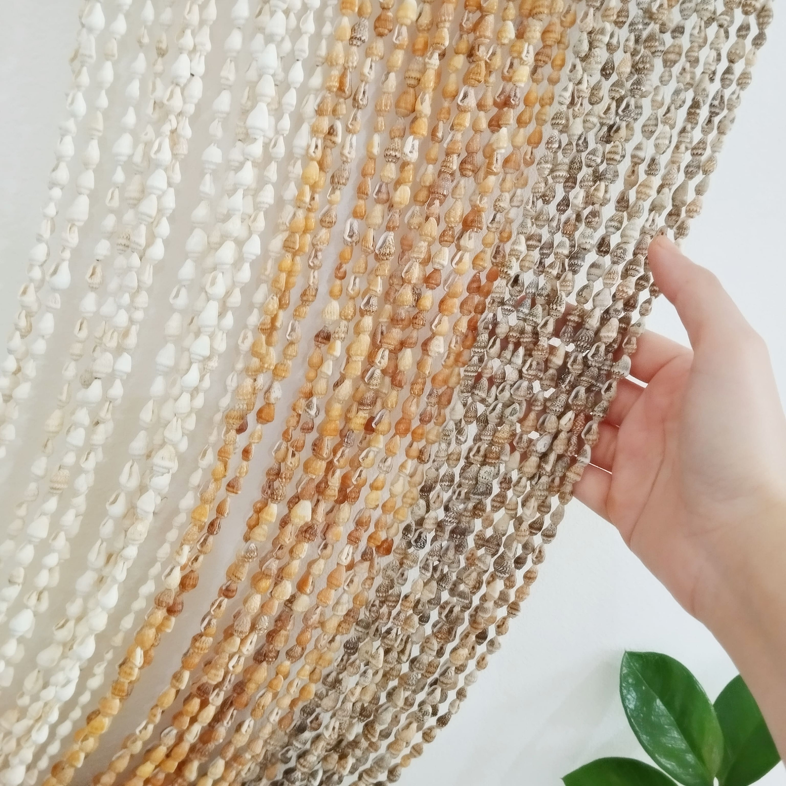 Large Boho Sea Shells Wall Hanging, Sea Shells Wall Art, Broken White ...