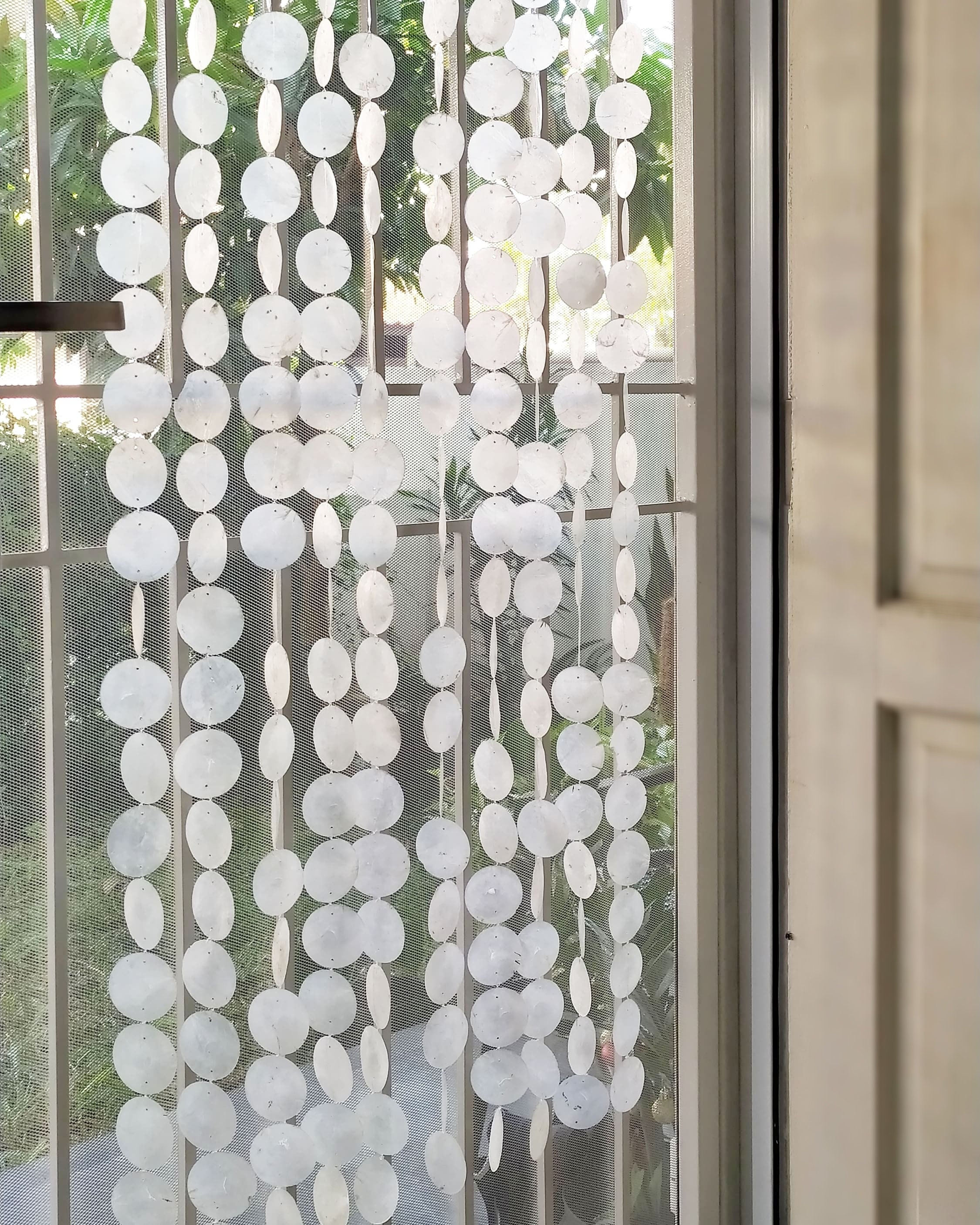 Boho Capiz Shells Door Curtain Beaded Shells Curtain Doorway | Etsy