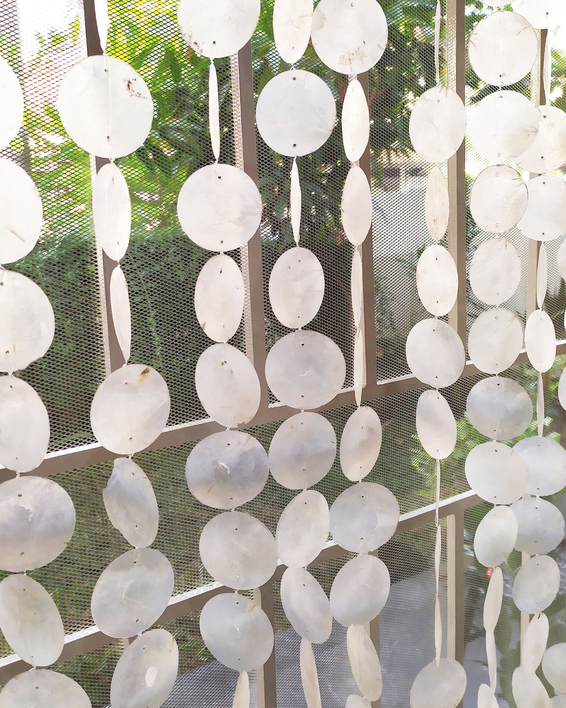 ROUND Customized Boho Capiz Shells Doorway Curtain Beaded - Etsy