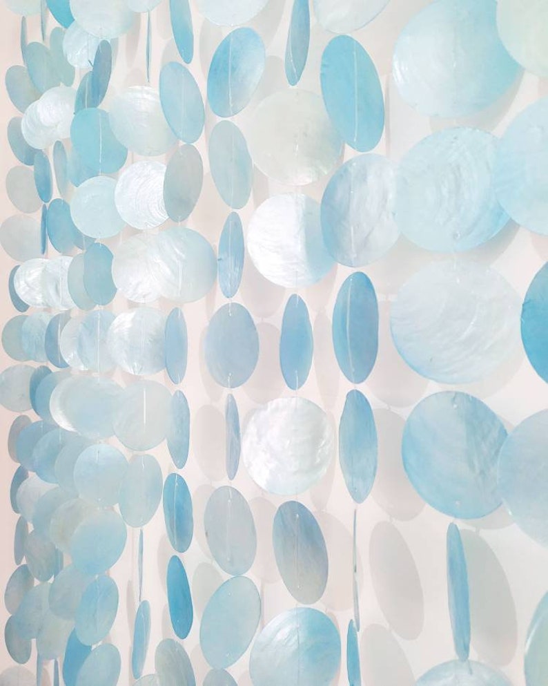 Customized Pastel Colors Capiz Shells Doorway Curtain, Beaded Shells ...