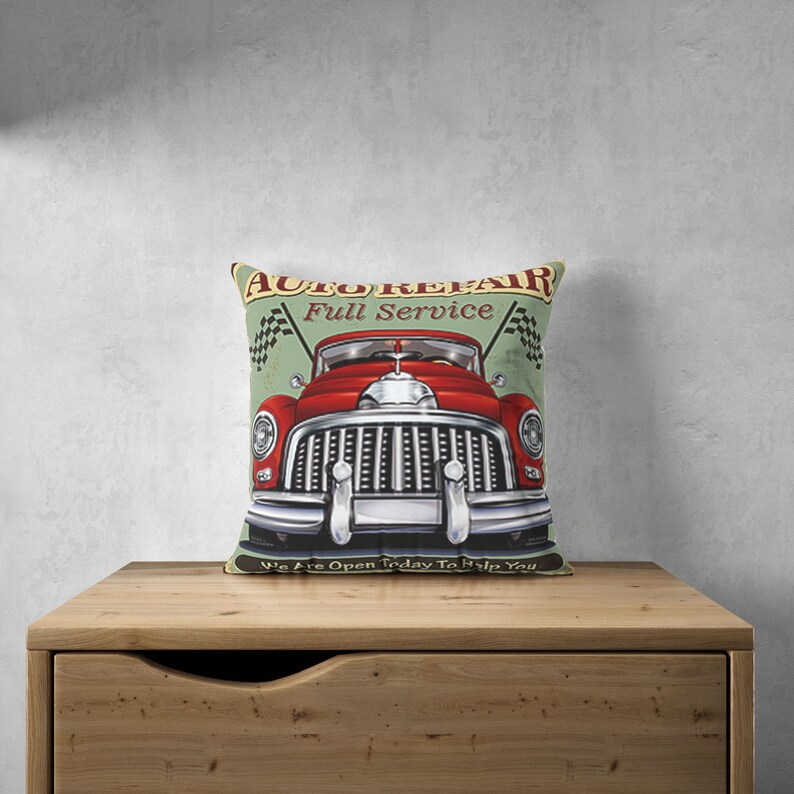 Retro Car Cushion Case Retro Car Pillow Case Classic Cars - Etsy