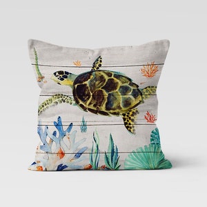 Sea Turtle Pillow Cover Turtle Throw Pillow Case Turtle - Etsy