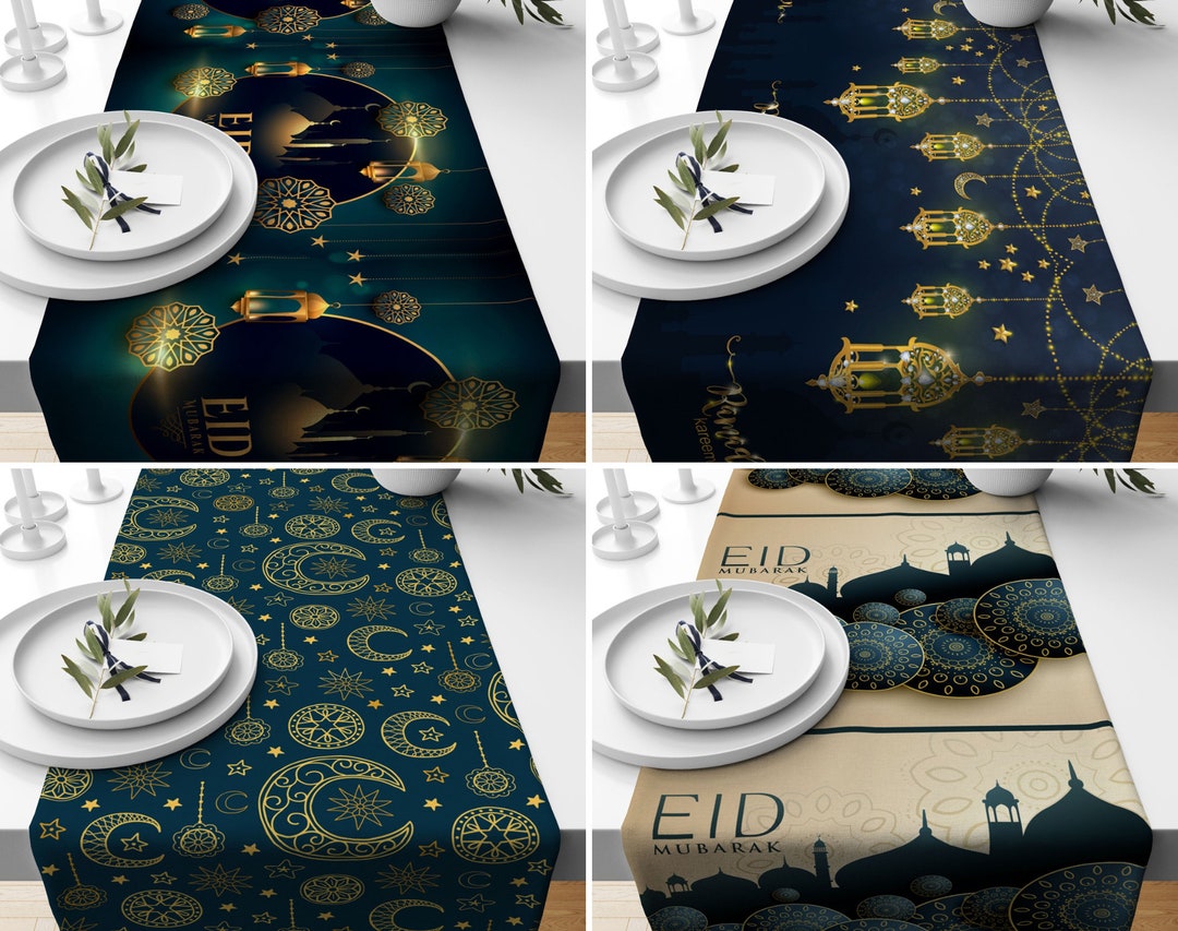 Ramadan Dining Table Runner, Star Pattern Table Cover, Eid Mubarak ...